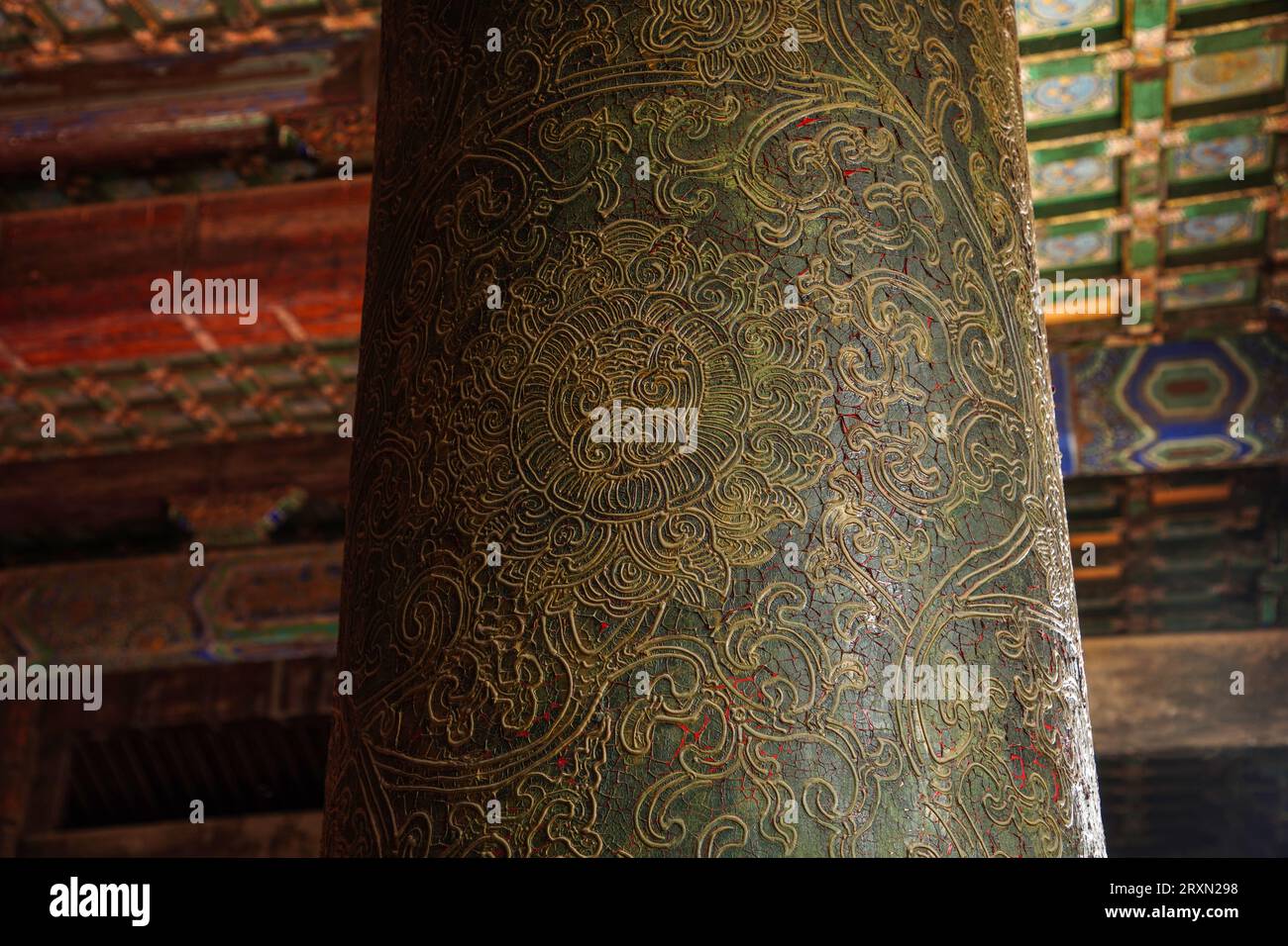 Exquisite column texture structure in the Eastern Tombs of the Qing ...