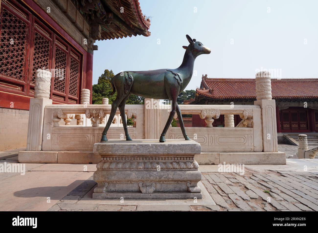 Traditional Chinese Bronze Crane in the Eastern Tombs of the Qing ...