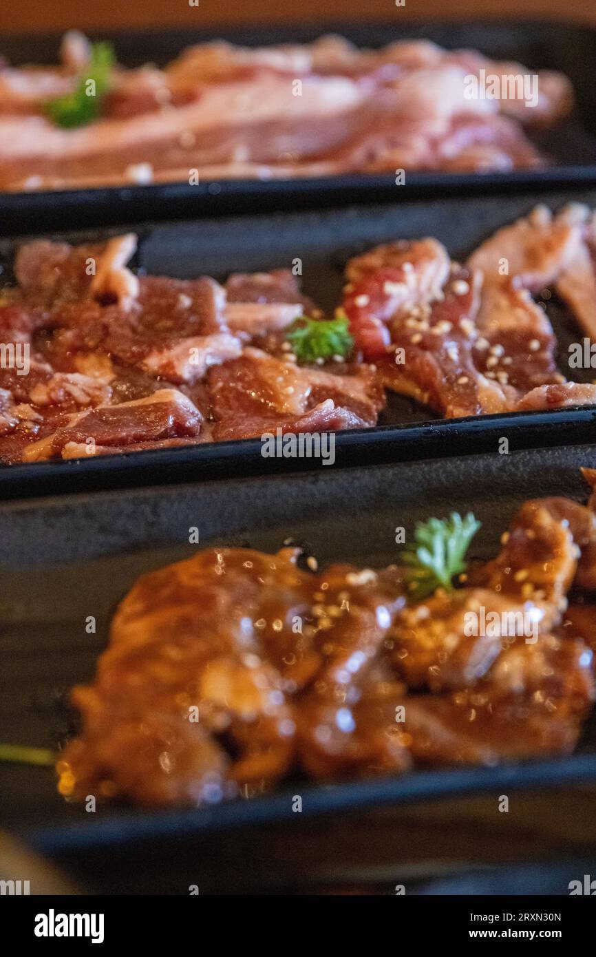 Bbq grill variety meats hi-res stock photography and images - Alamy
