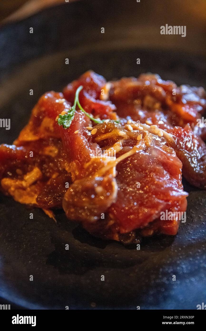 Grilling beef pork japanese yakiniku hi-res stock photography and ...