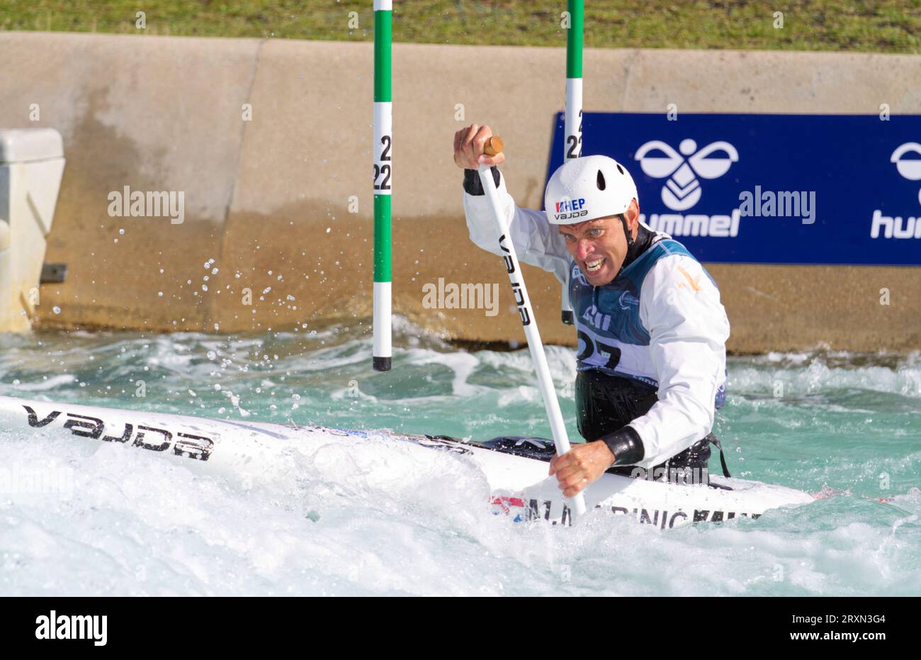Matija Marinic of Croatia competes in the men's C1 at the ICF Canoe ...