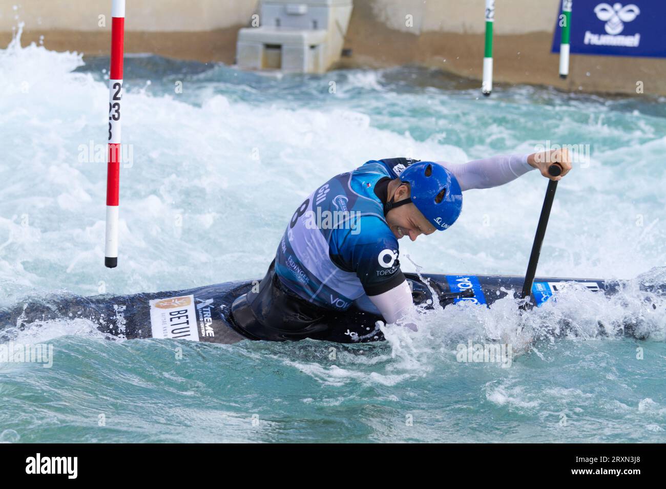 Vaclav Chaloupka of Czechia competes in the men's C1 at the ICF Canoe ...