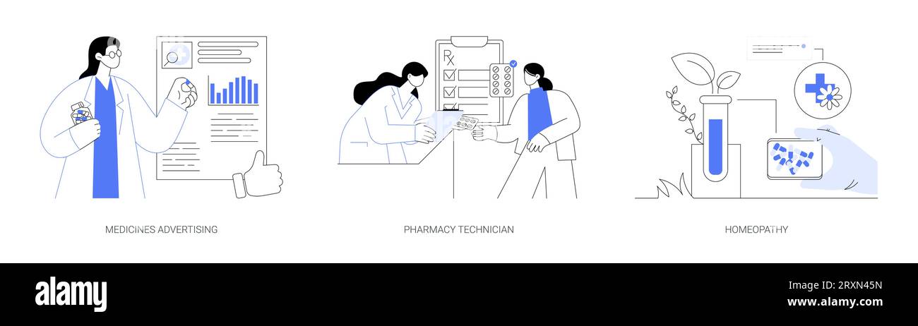 Pharmaceutical market abstract concept vector illustrations Stock ...