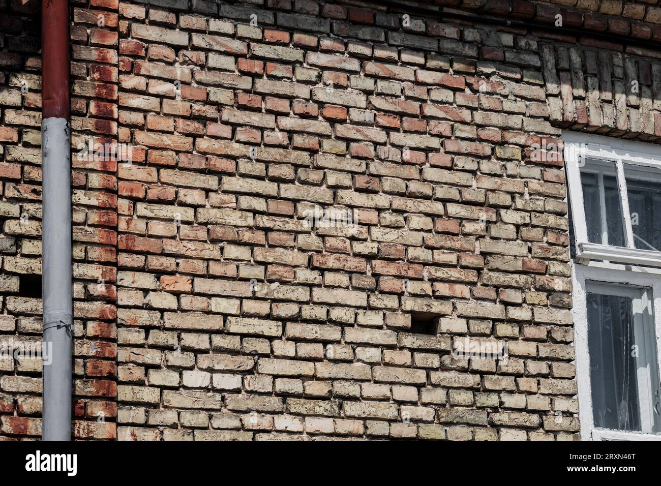 Old brick industrial factory building, warehouse Stock Photo - Alamy
