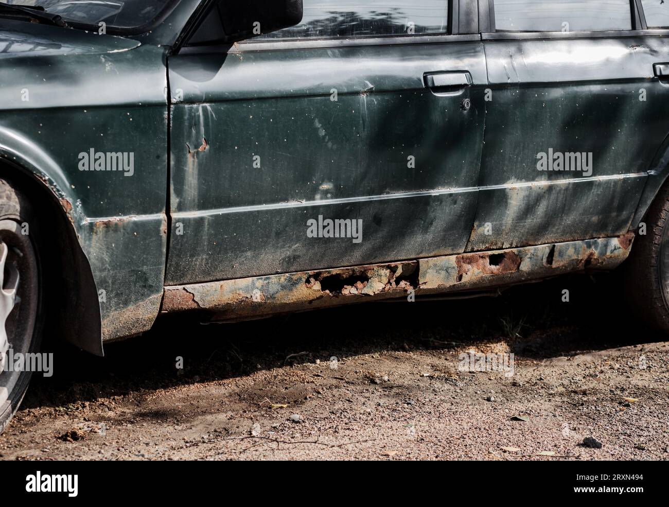 Old car with rust. Corrosion, rust on the car body Stock Photo - Alamy