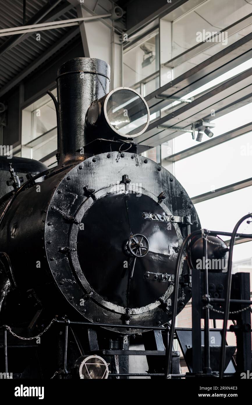Old black locomotive hi-res stock photography and images - Alamy