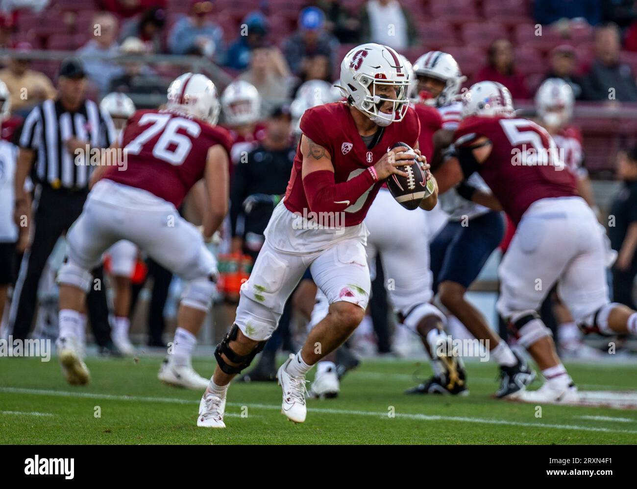 September 23 2023 Palo Alto, CA USA Stanford quarterback Justin Lamson ...