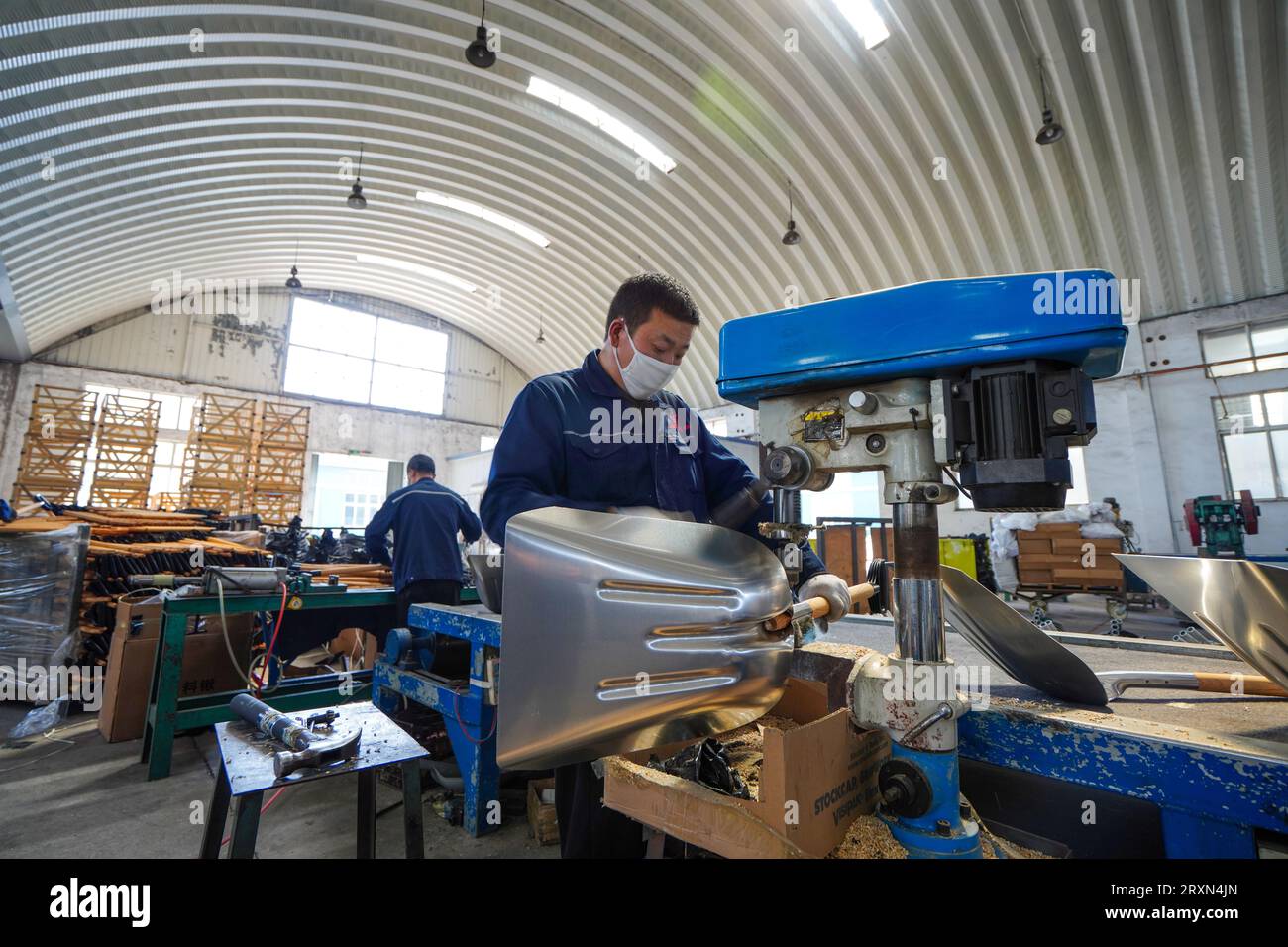 Luannan County, China - April 18, 2023: Workers are working hard on the ...