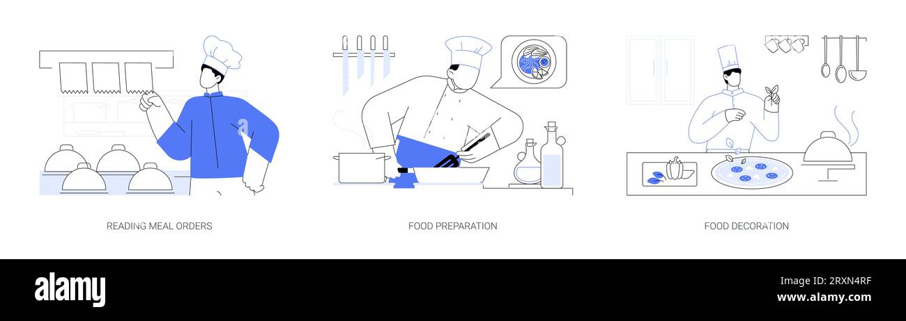 Restaurant kitchen abstract concept vector illustrations Stock Vector ...