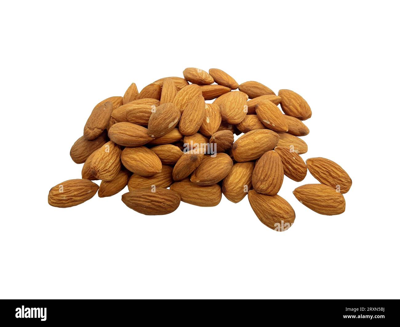 Almonds isolated on a white background Stock Photo - Alamy