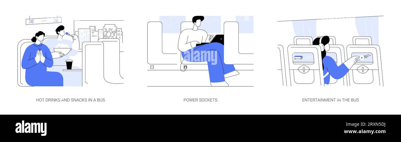 Intercity bus abstract concept vector illustrations Stock Vector Image ...