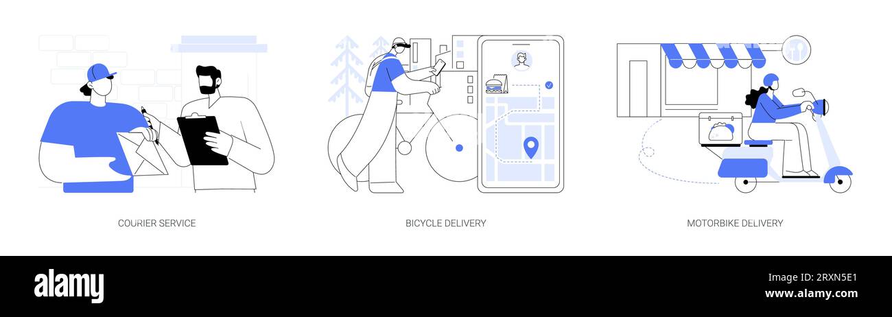 Delivery services abstract concept vector illustrations Stock Vector ...