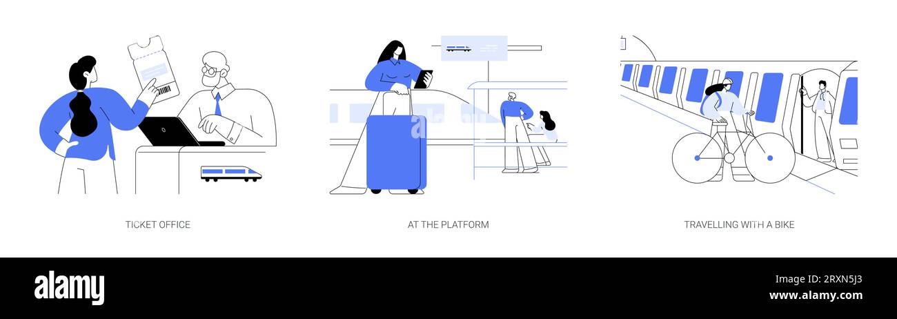 Train station abstract concept vector illustrations Stock Vector Image ...