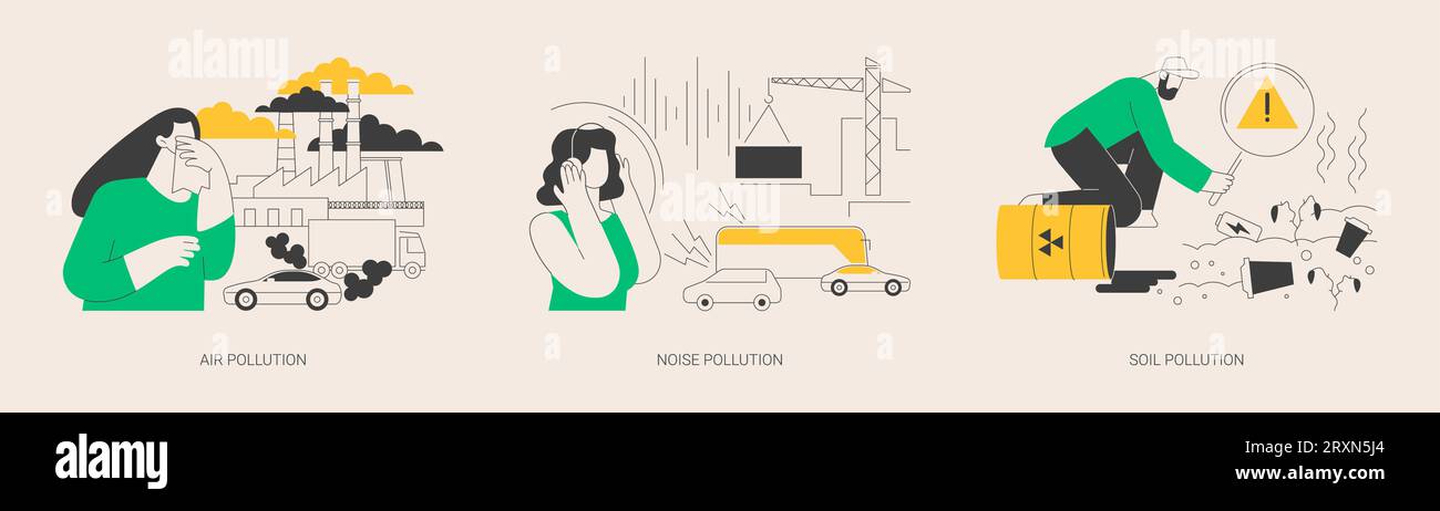 Ecological problem abstract concept vector illustrations Stock Vector ...