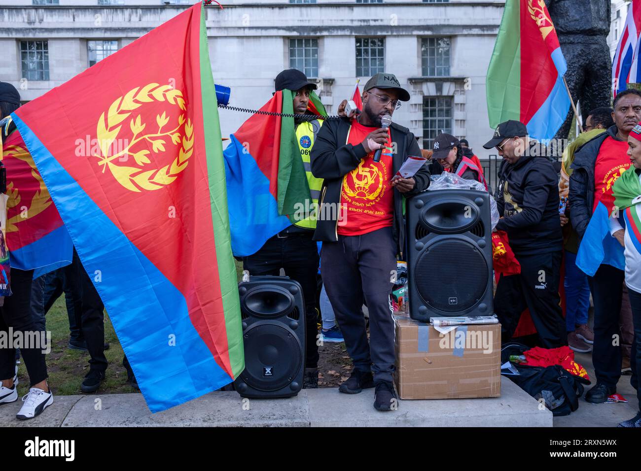 British Eritreans hold a freedom rally in Central London Stock Photo ...