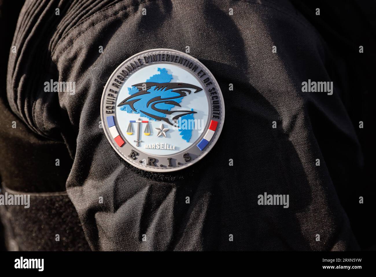 Fleury Merogis, France. 26th Sep, 2023. Logo of ERIS during training of ...