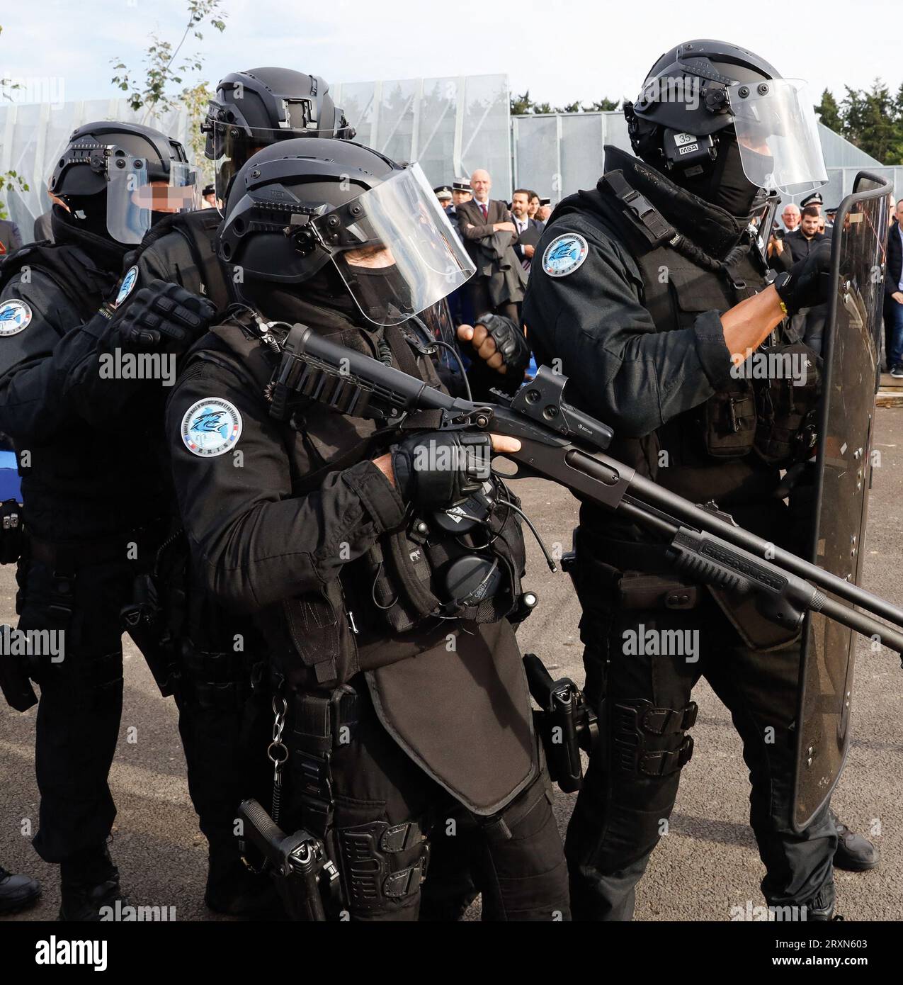 Fleury Merogis, France. 26th Sep, 2023. ERIS prison officer during ...