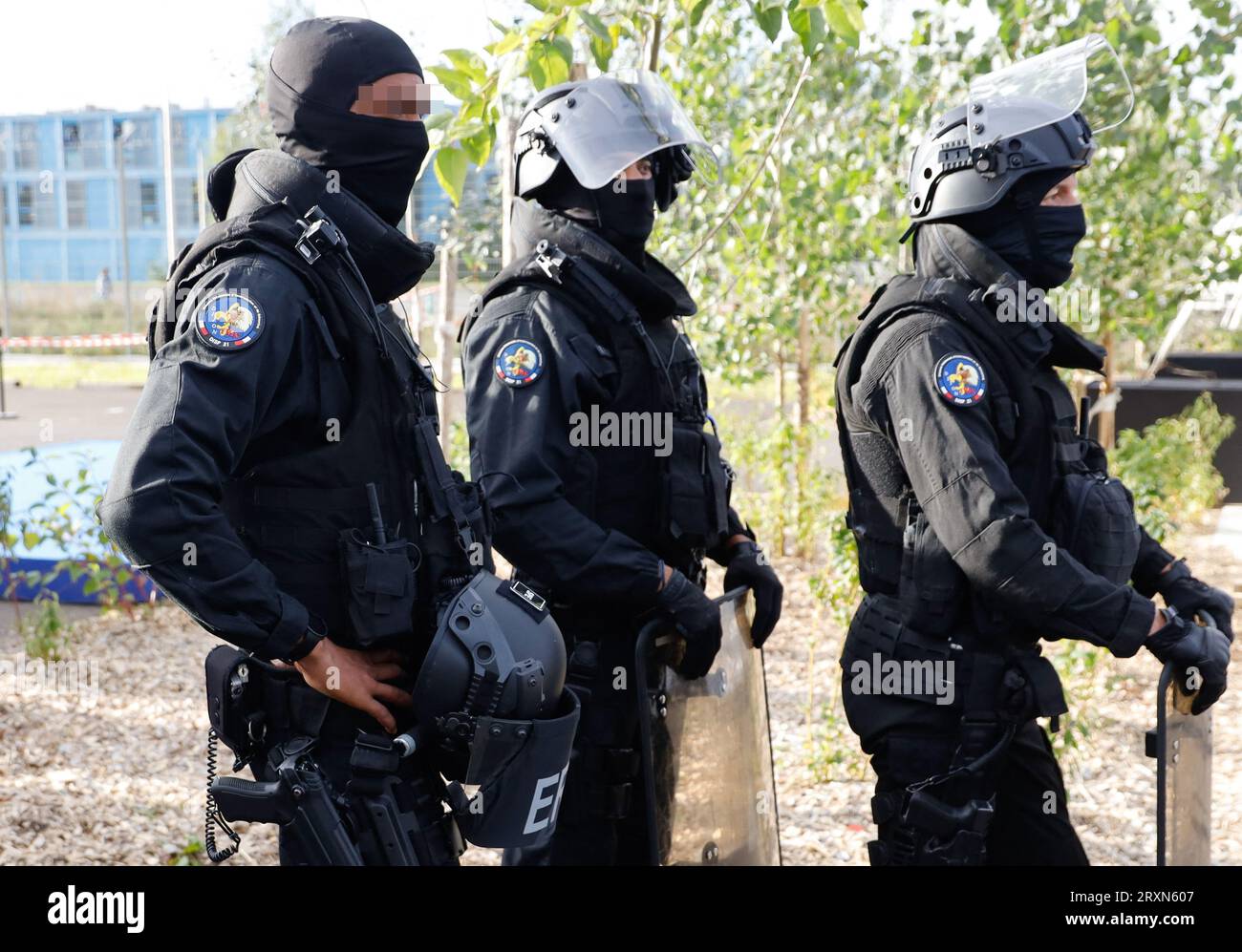 Fleury Merogis, France. 26th Sep, 2023. ERIS prison officer during ...