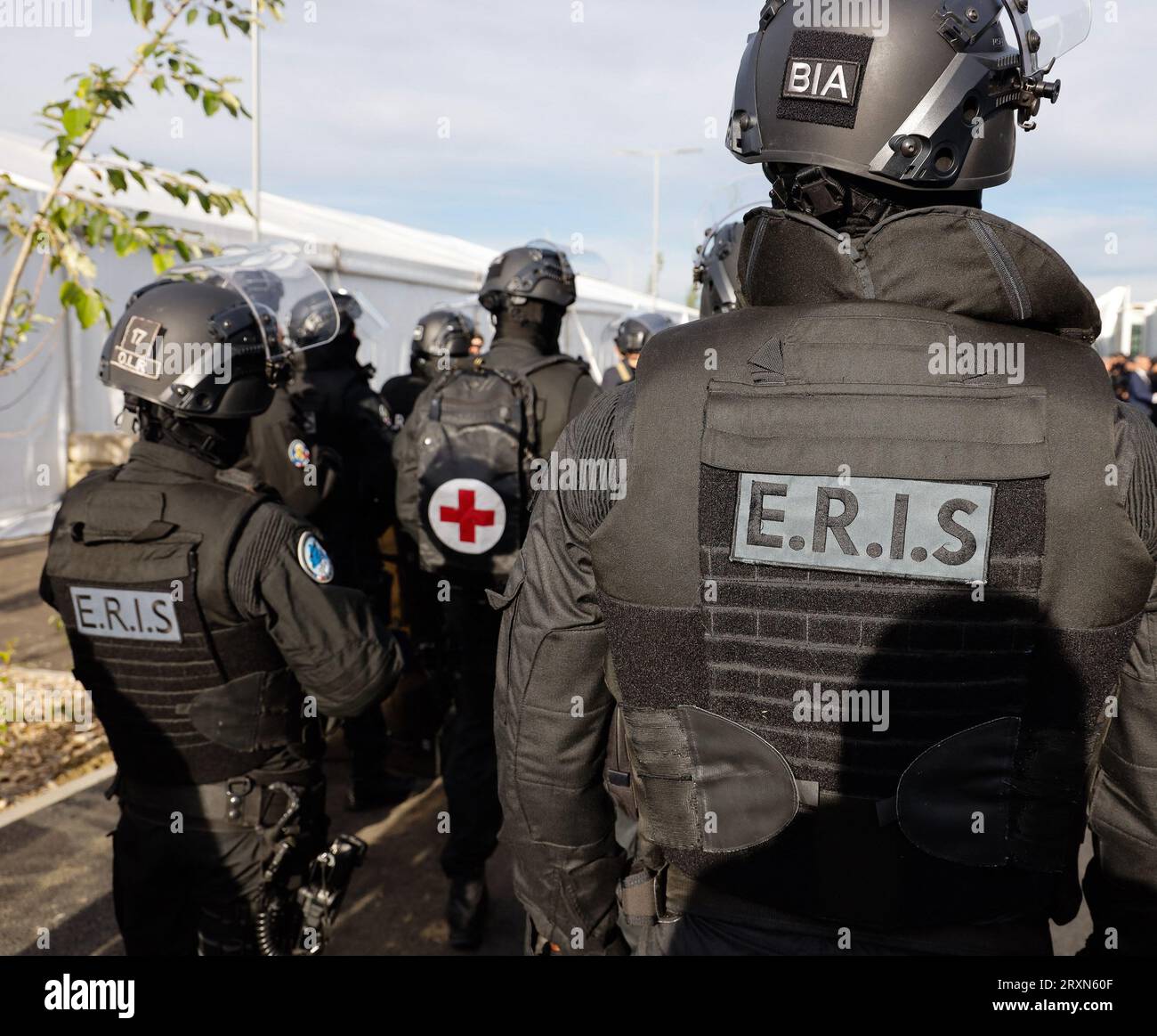Fleury Merogis, France. 26th Sep, 2023. ERIS prison officer during ...