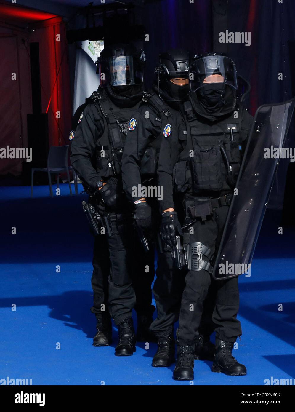 Fleury Merogis, France. 26th Sep, 2023. ERIS prison officer during ...