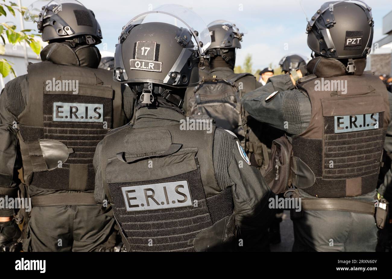 Fleury Merogis, France. 26th Sep, 2023. ERIS prison officer during ...