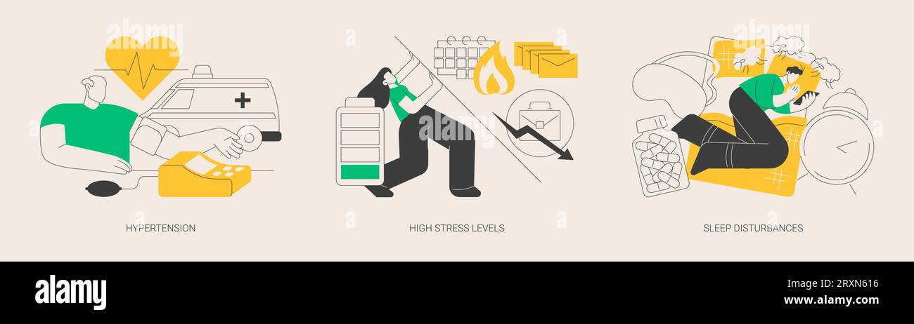 Urban health problems abstract concept vector illustrations Stock ...