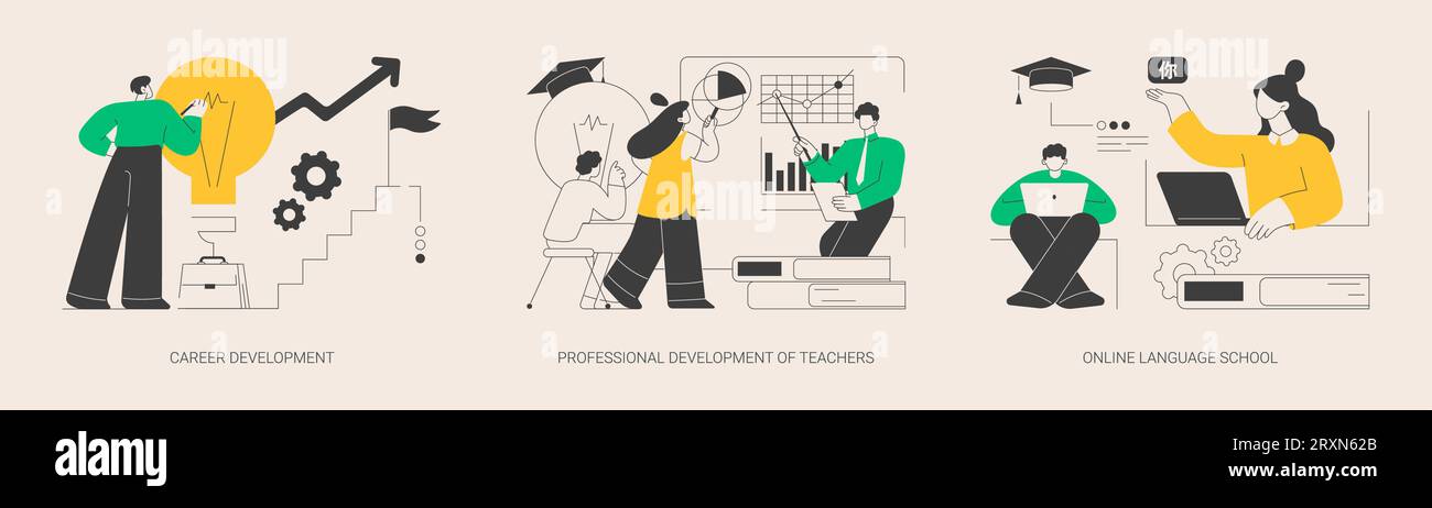 Successful career path abstract concept vector illustrations Stock ...