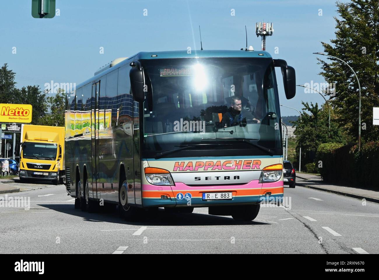 Happacher Reisen, 3-Achs Setra Bus S 417 UL. Reisebus *** Happacher ...