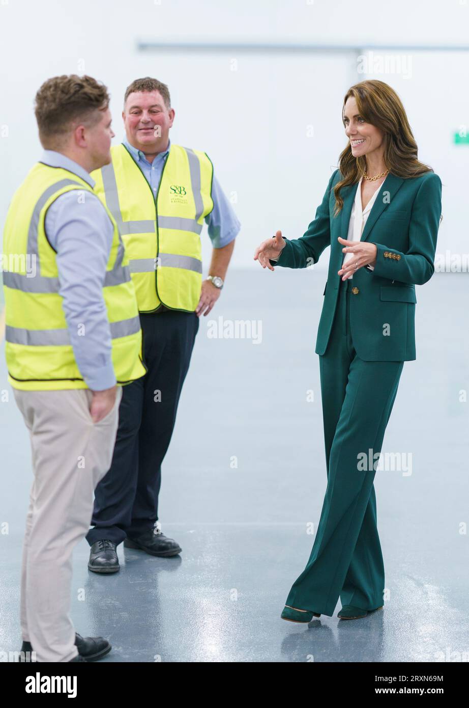 The Princess of Wales during a visit to Standfast & Barracks printworks ...