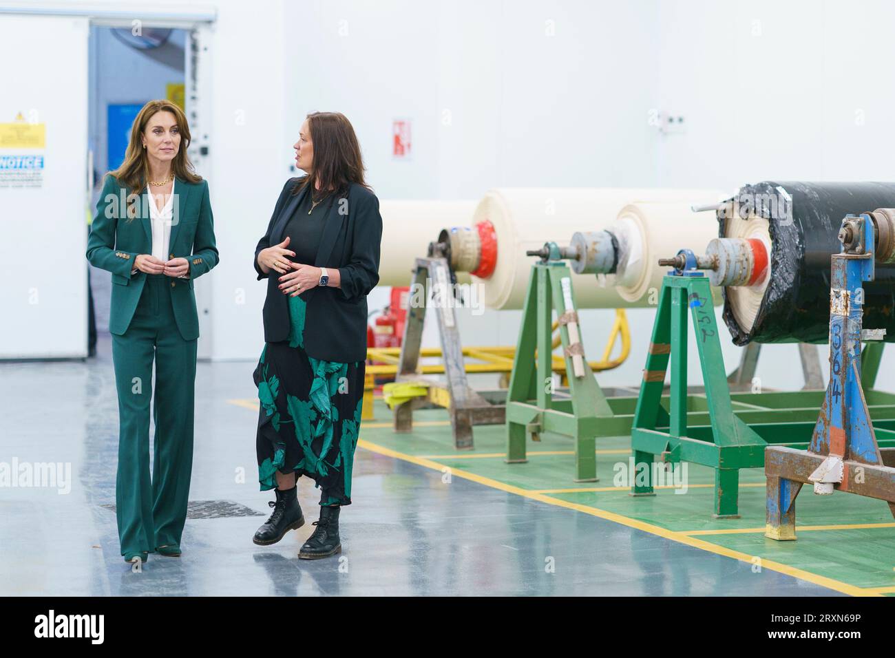 The Princess of Wales (left) with Creative Director Emma Douglas during ...