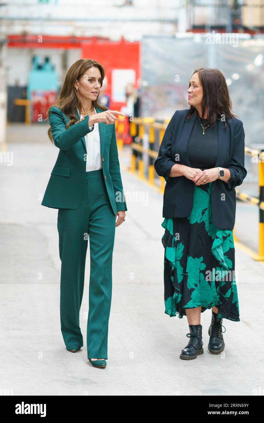 The Princess of Wales (left) with Creative Director Emma Douglas during ...
