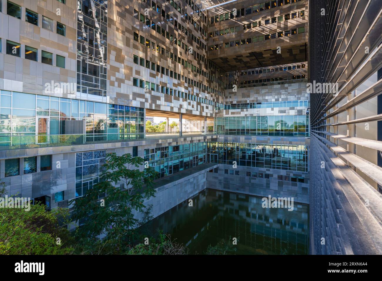 Montpellier, France - 09 25 2023 : Landscape view of city hall or hôtel ...