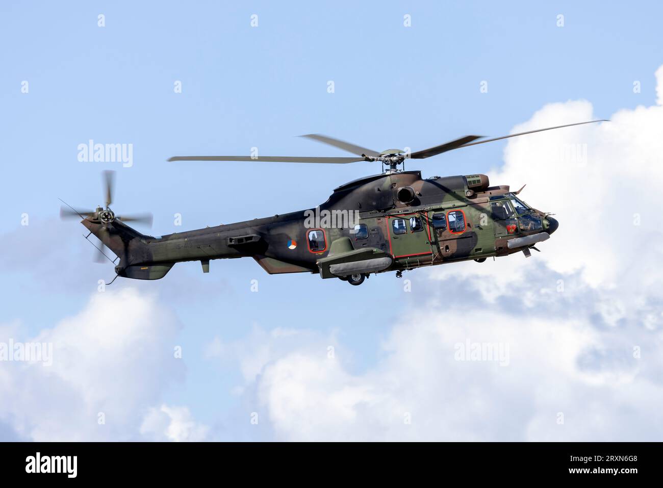 Dutch Air Force Eurocopter AS-532U2 Cougar Mk2 (REG: S-419) departing ...