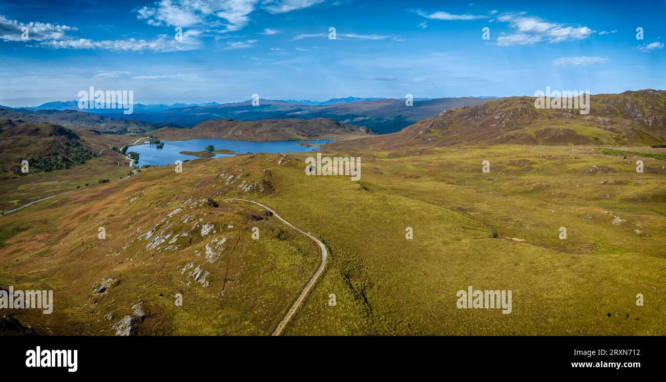 Looking across Carn an t-Suidhe and Loch Tarf on a bright summer day ...