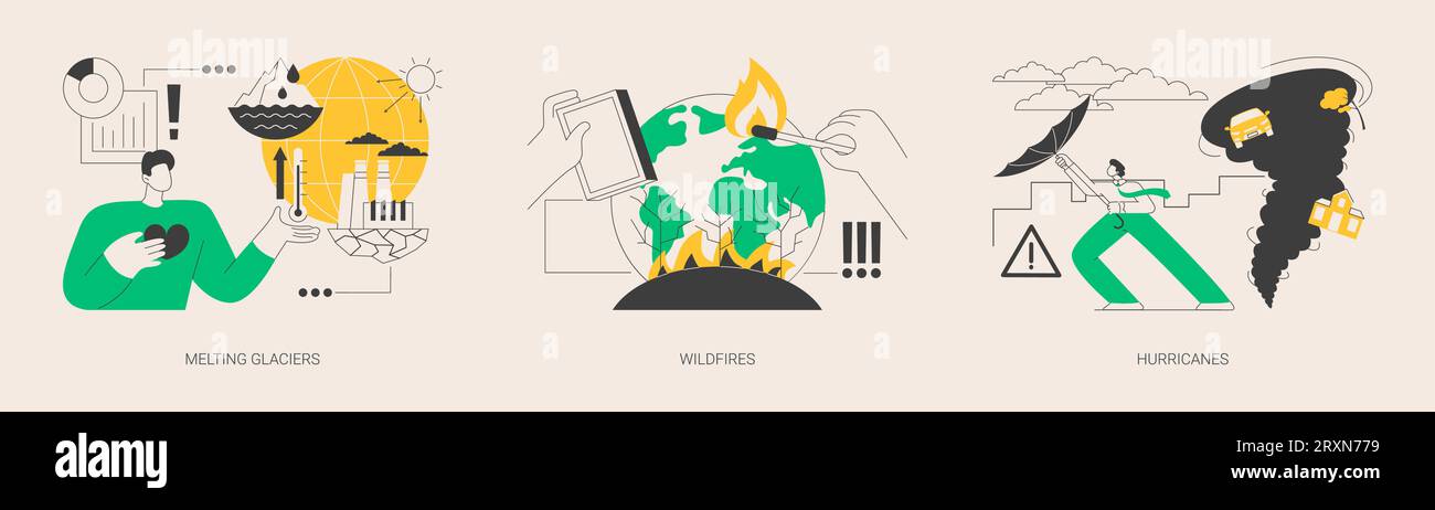 Natural disaster abstract concept vector illustrations Stock Vector ...