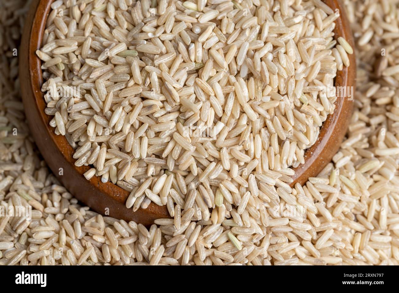 Natural brown rice for cooking healthy food, minimal processing of rice ...