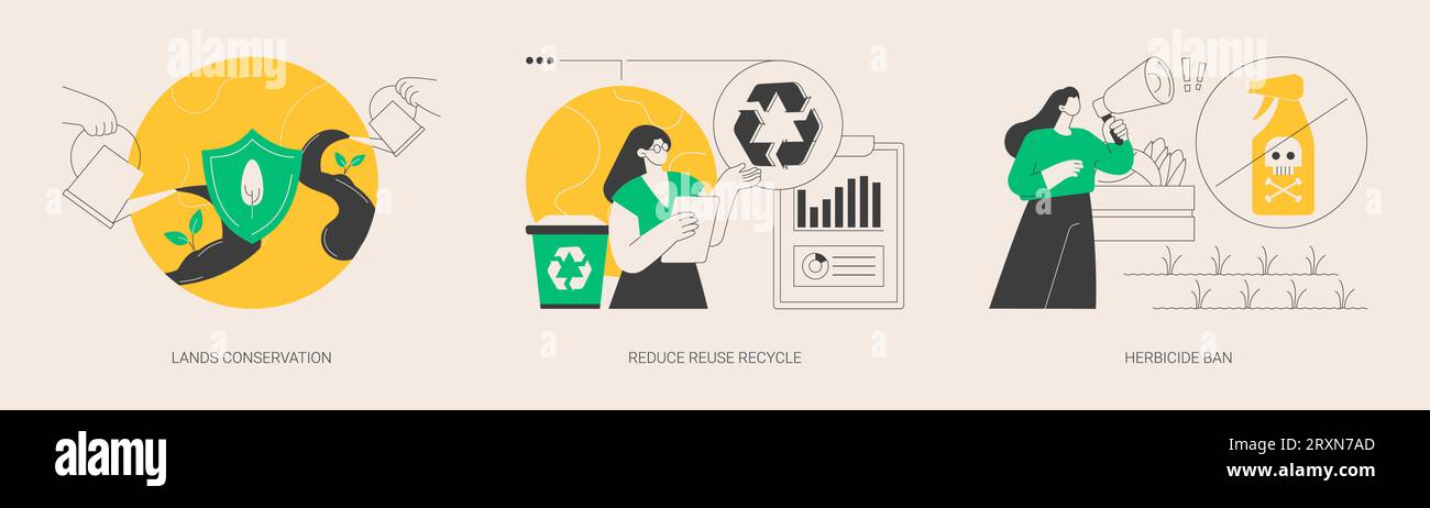 Nature protection abstract concept vector illustrations Stock Vector ...