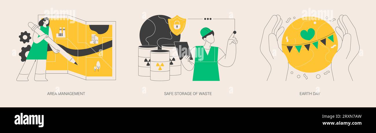 Environmental protection abstract concept vector illustrations Stock ...