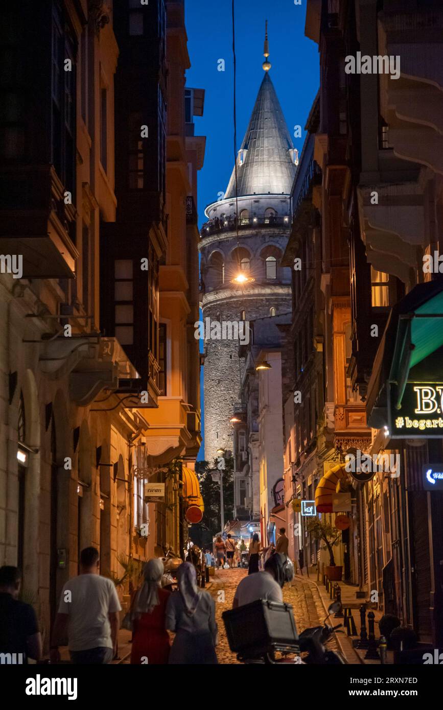 Galata Tower in Galata Istanbul Turkey Stock Photo - Alamy