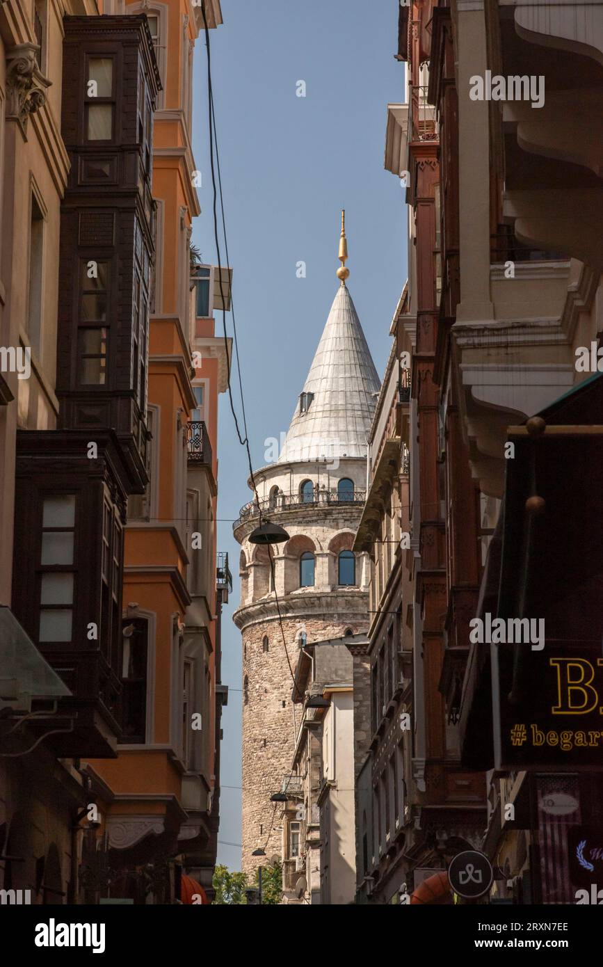 Galata Tower in Galata Istanbul Turkey Stock Photo - Alamy