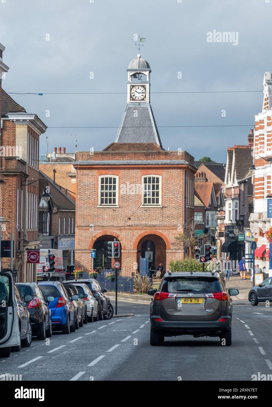 Reigate, Surrey, UK- September 26, 2023: Reigate High Street in the ...