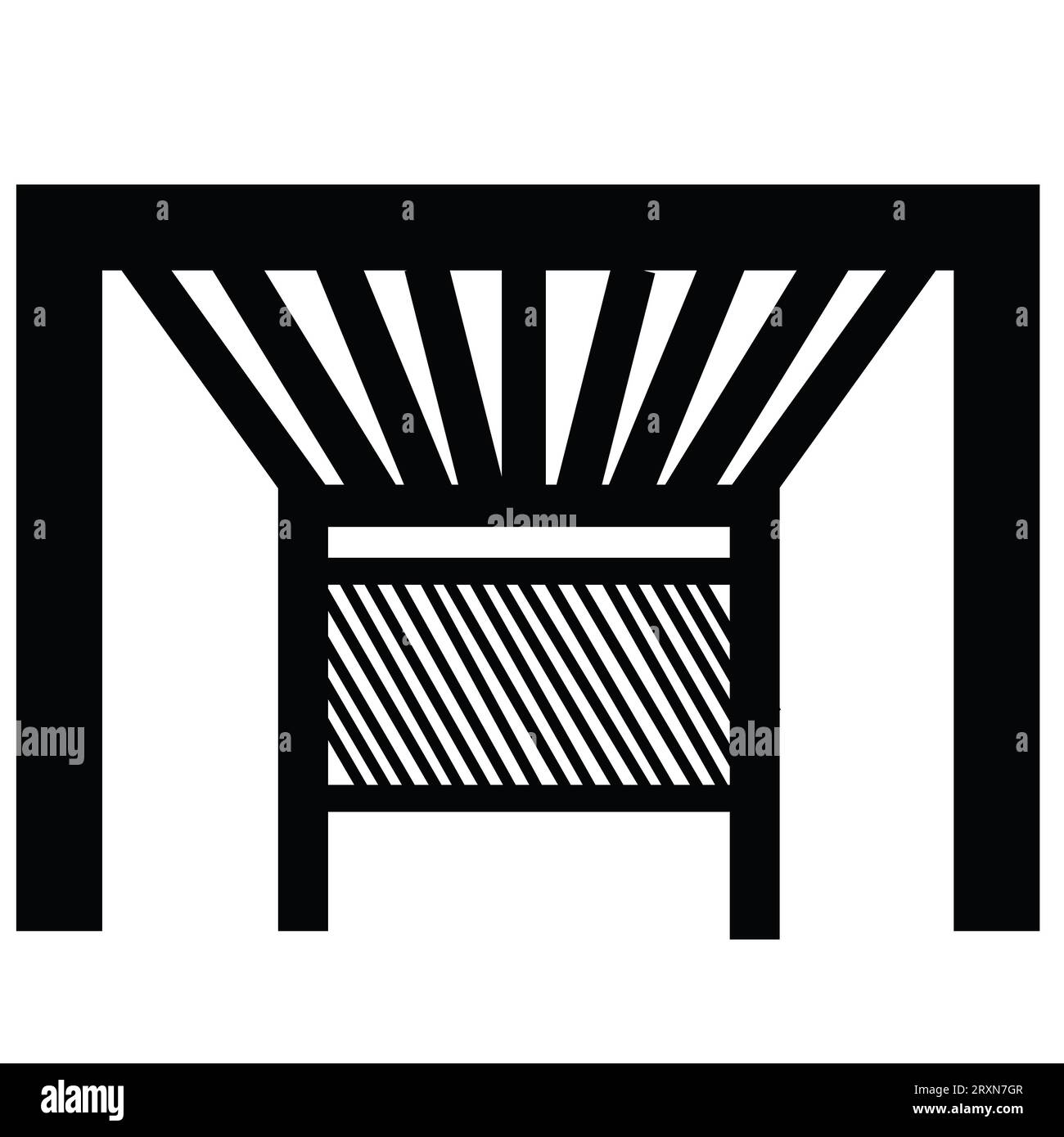 pergola backyard construction icon. pergola sign. flat style Stock ...