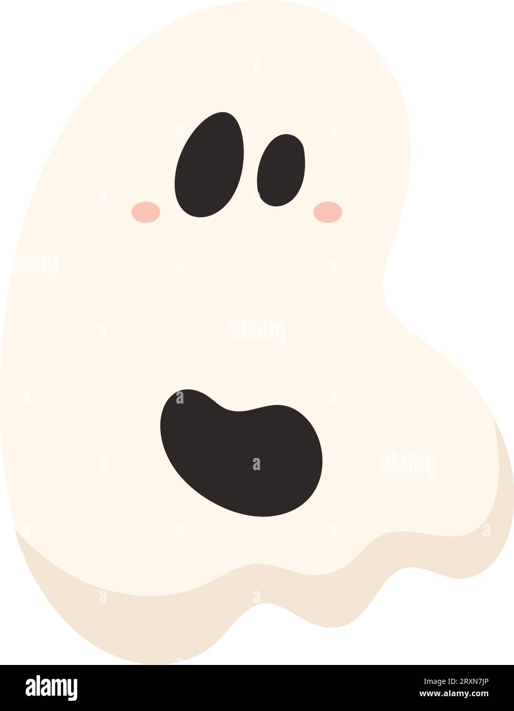 Cute Halloween alphabet letter B ghost character. Funny kids decorative ...