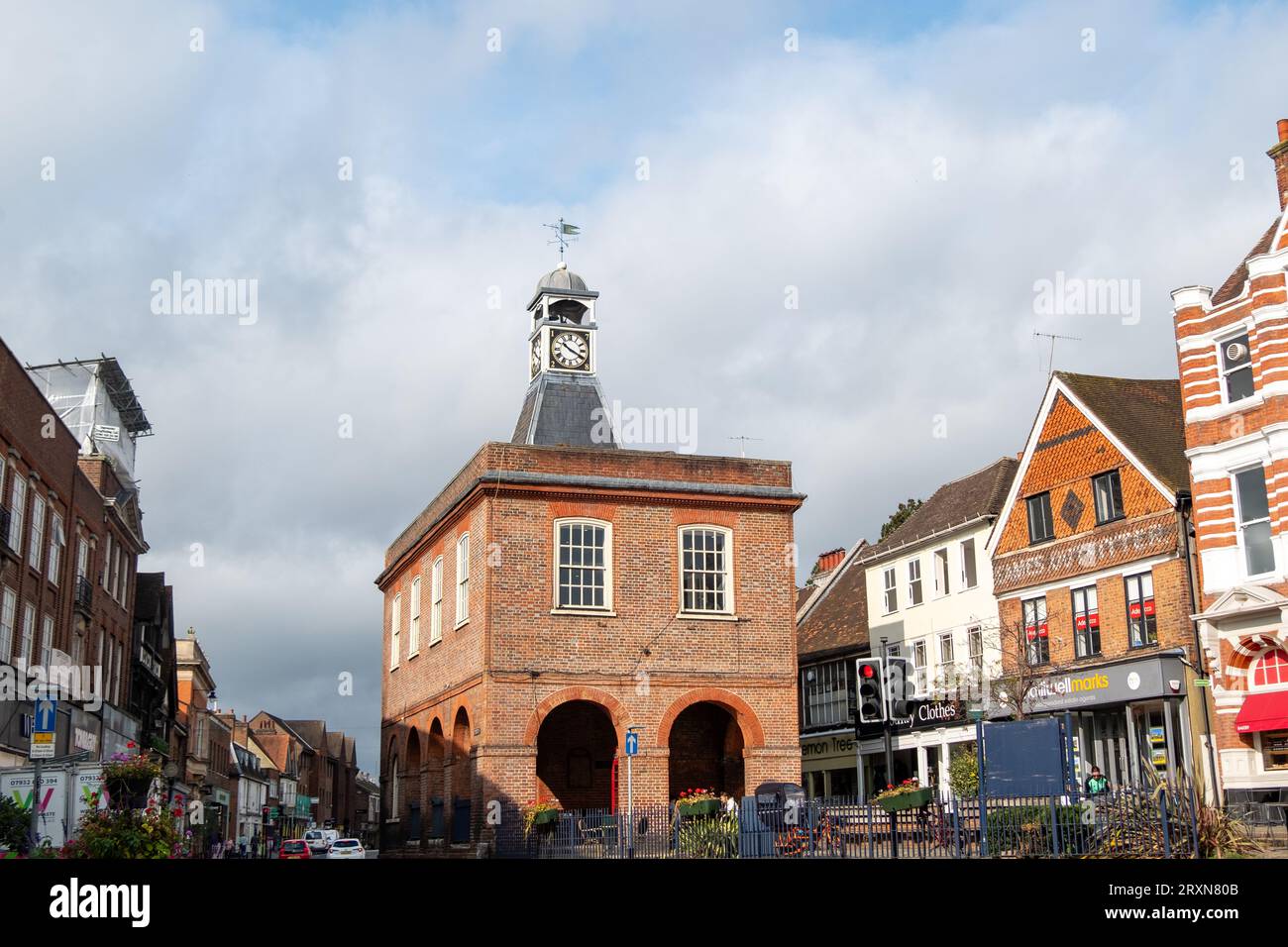 Reigate, Surrey, UK- September 26, 2023: Reigate High Street in the ...
