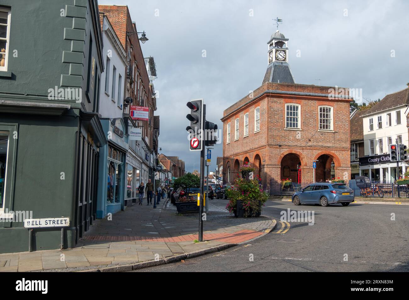 Reigate, Surrey, UK- September 26, 2023: Reigate High Street in the ...