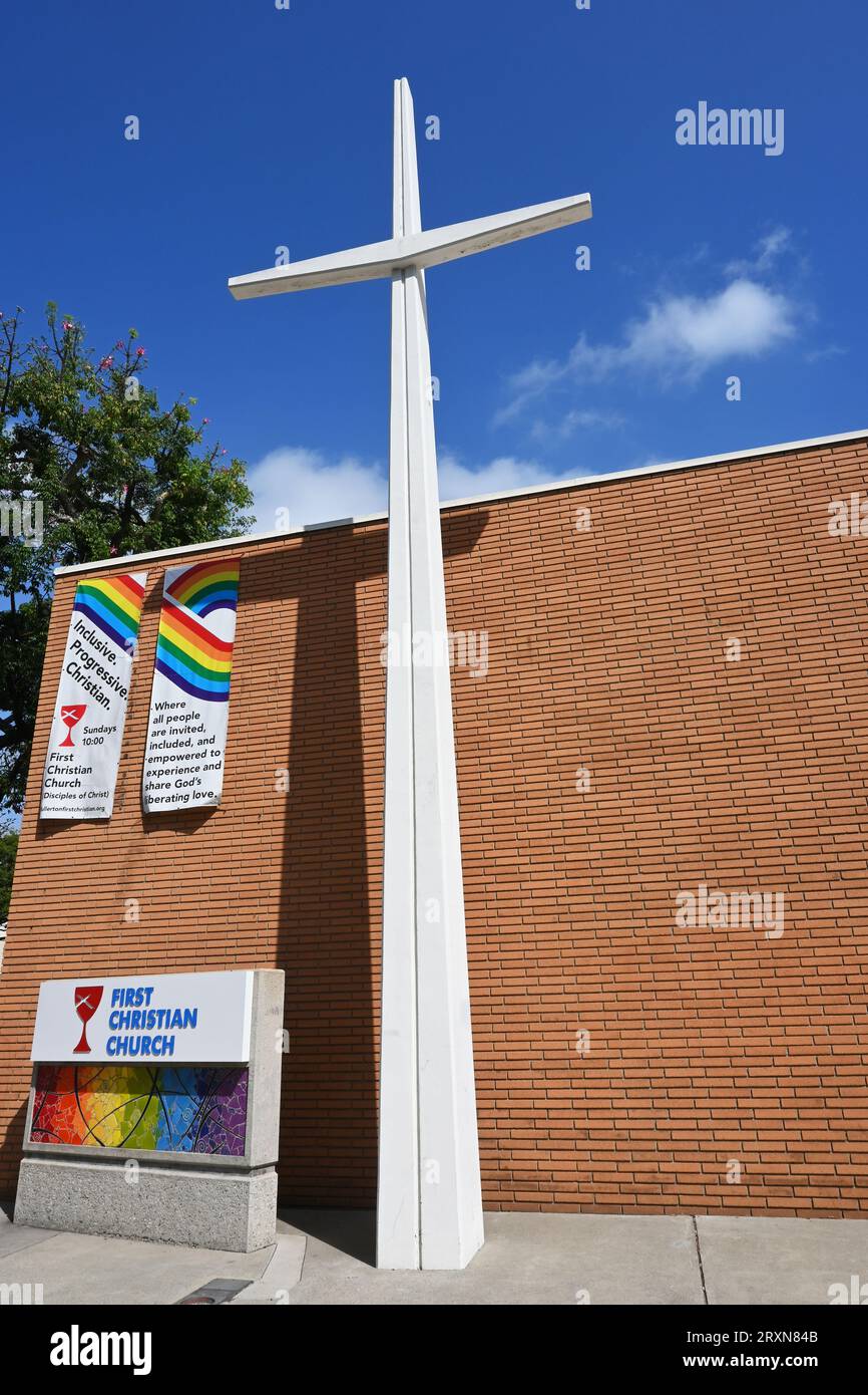 FULLERTON, CALIFORNIA - 12 SEPT 2023: The First Christian Church on ...