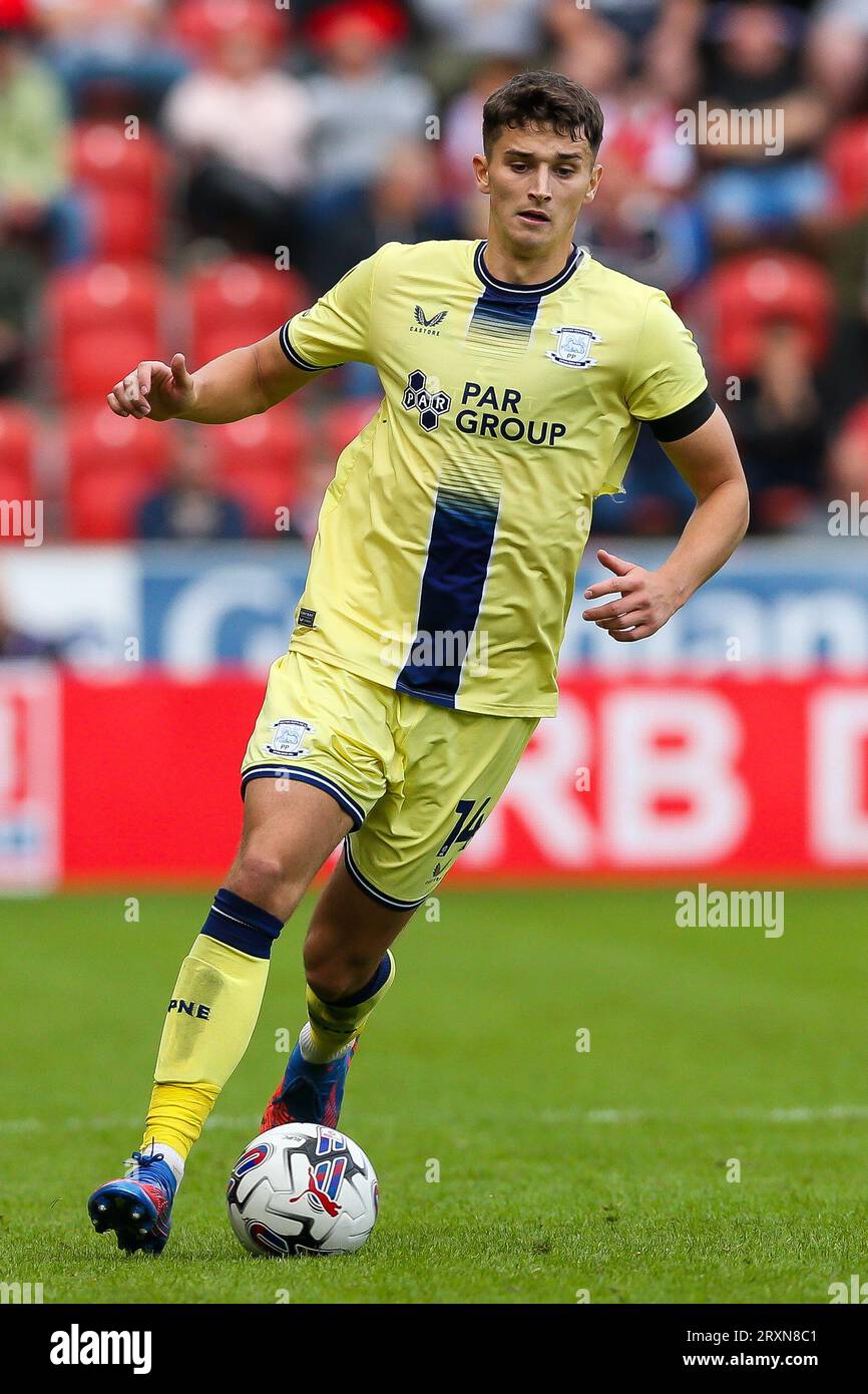 Preston North End's Jordan Storey during the Sky Bet Championship match ...