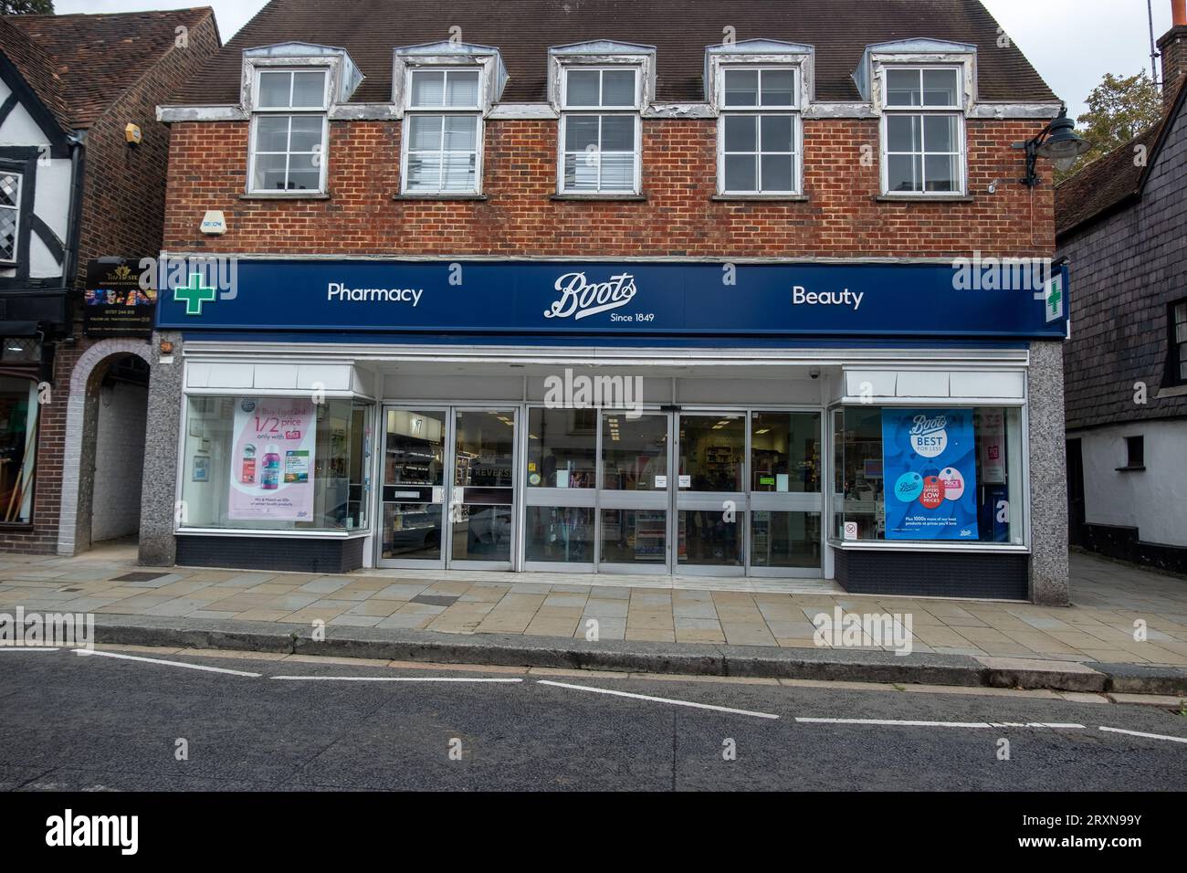 Reigate, Surrey, UK- September 26, 2023: Boots shop on Reigate High ...