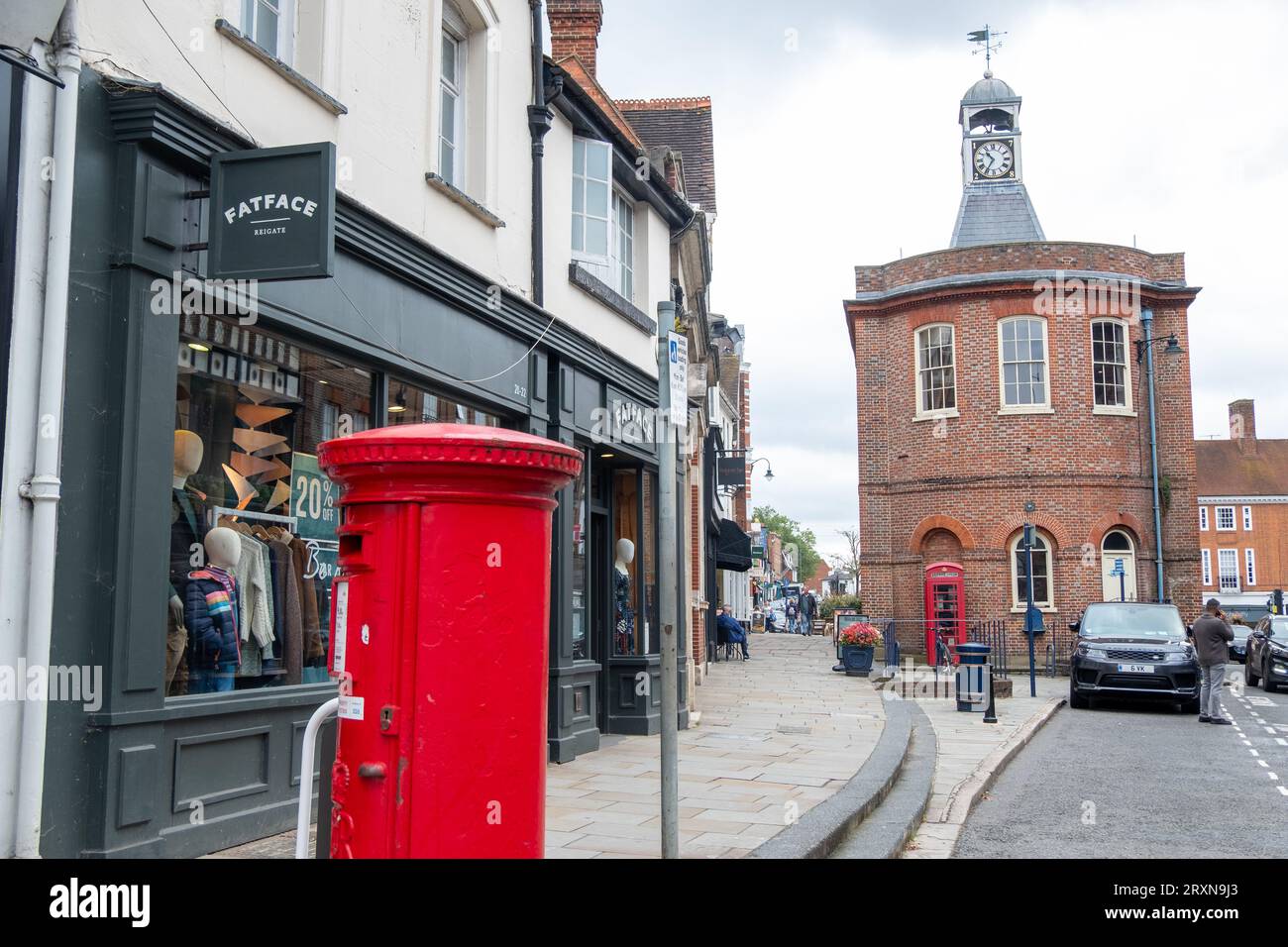 Reigate, Surrey, UK- September 26, 2023: Reigate High Street in the ...