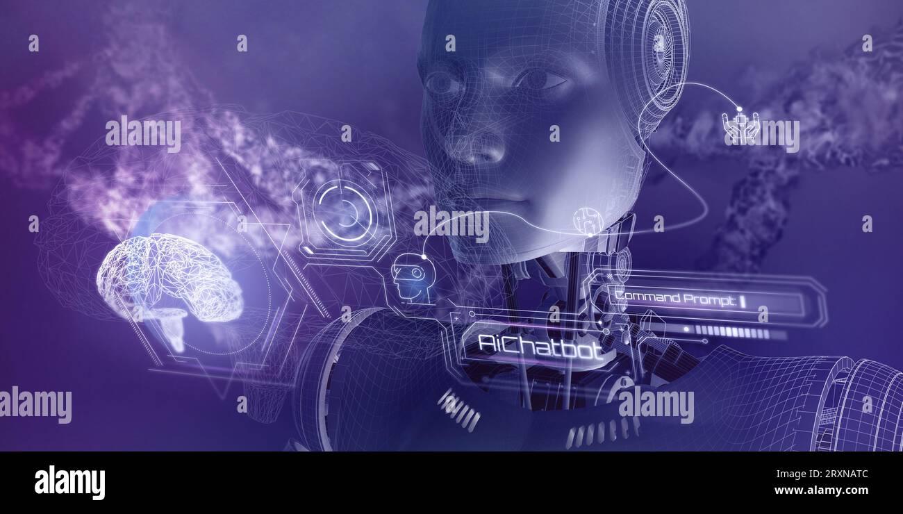 Infographics about the interaction of the brain and artificial ...